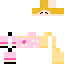 Pink and yellow flower girl | Minecraft Skin