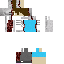 Half Skeleton Half Human skin | Minecraft Skin