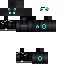 cyan colored neon wolf | Minecraft Skin