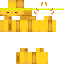 Golden Axolotl with crown | Minecraft Skin