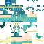 Prismarine blue Queen | Minecraft Skin