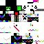 geometry dash green rainbow cat remastered | Minecraft Skin