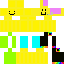 Roblox noob with SpokeIsHere hands (rainbow) | Minecraft Skin