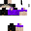 Black mohawk purple shirt guy | Minecraft Skin