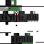 half skeleton half zombie in beanie and suit | Minecraft Skin