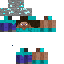 Steve holding diamond ore | Minecraft Skin