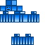 Blue man, Dark outline, Straight face | Minecraft Skin