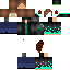 Aqua Blue Red Panda Boy | Minecraft Skin