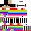 Cartoony rainbow gamer | Minecraft Skin