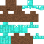 Dirt block dude with diamond armor | Minecraft Skin