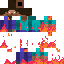 flaiming steve on fire | Minecraft Skin