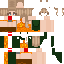 Taylor Swift Eras Tour- Evermore Dress With Cape (Orange) | Minecraft Skin
