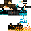 minecraft blue/red fire gamer | Minecraft Skin