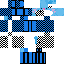 half cool blue with effects and half neon with wooper | Minecraft Skin