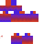 Red, Blue, and Purple gradient | Minecraft Skin