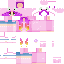 Frog Girl - pastel pink | Minecraft Skin