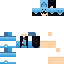 cute blue ocean beach shark girl | Minecraft Skin