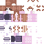 Brown Hair girl with big eyelash | Minecraft Skin