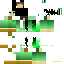 Earthbender girl, black-white | Minecraft Skin