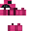dark guy skin, white eyes, pink onesie | Minecraft Skin