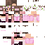 Cute pink outfit with heels and flower crown | Minecraft Skin