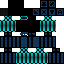 blocky outlined character navy blue | Minecraft Skin