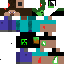 Simplistic Half-Zombified Steve | Minecraft Skin
