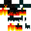 Fire Creeper w/ Cloak - Slim | Minecraft Skin