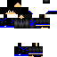 Dark Blue Creeper Gamer | Minecraft Skin