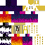 Sunset inner layer with golden figure outerlayer | Minecraft Skin