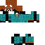 red panda teal suit orange shirt(imagine dragons LOOM closed) | Minecraft Skin