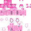 Pink slime girl with skeleton and guts showing | Minecraft Skin