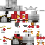Pizza knight but the sholders have peps | Minecraft Skin