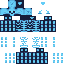 neon blue skeleton | Minecraft Skin