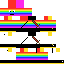 Rainbow boy with gold highlights | Minecraft Skin