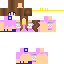 meisje met roze jurk en blauwe hakken | Minecraft Skin
