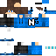 Blue Gamer Boy | Minecraft Skin
