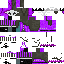 Purple Jester with black and white crown | Minecraft Skin