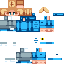Hive style boy blond hair blue hoodie | Minecraft Skin
