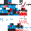 Comic Invincible Battle Damaged (Black and Blue) | Minecraft Skin
