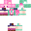 pink hair girl with green jumper | Minecraft Skin