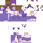 Purple mermaid hybrid with purple dress | Minecraft Skin